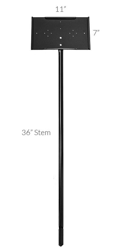 11"x7" Black Stake Sign Holders 36" Stake for Garden Centers