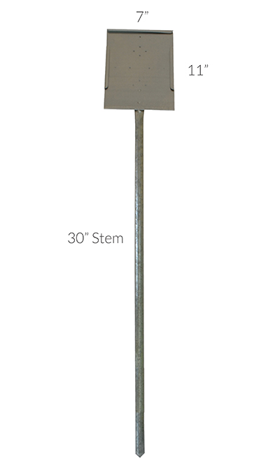 7"x11" Stake Sign Holders 30" Stake for Garden Centers